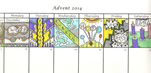 Advent Calendar 2014 Week 1 - Praying in Color