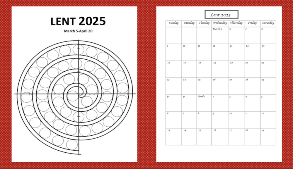 Lent 2025-Calendar Templates - Praying in Color