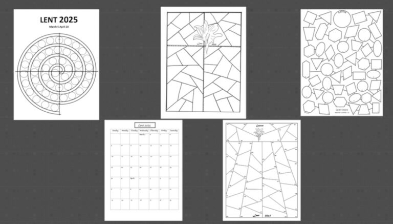 Lent 2025-Calendar Templates - Praying in Color