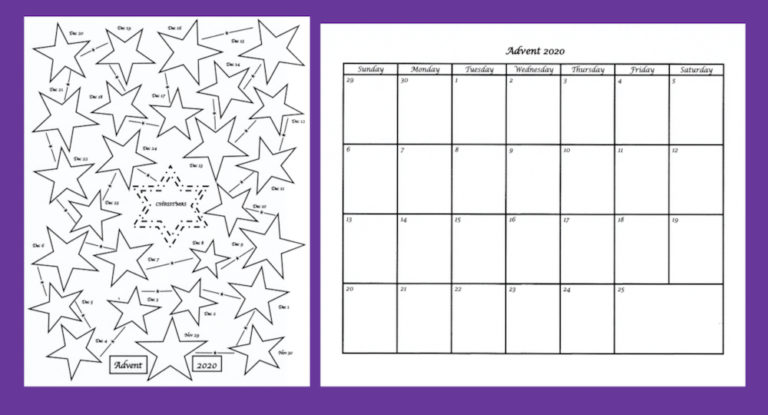 Advent Calendar Templates 2020 - Praying in Color